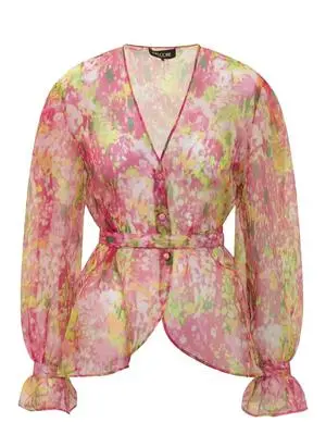 DEL CORE Floral-print Blouse - Pink