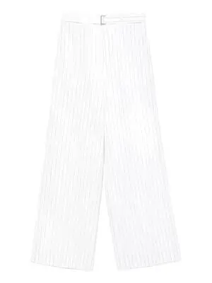 Sacai Pinstripe Palazzo Trousers - White