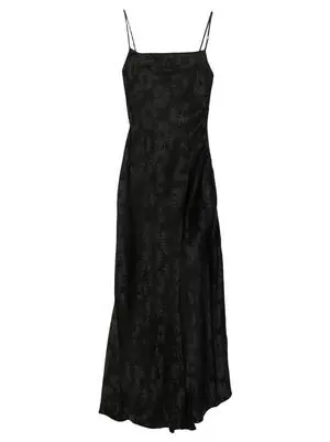Hugo Floral-jacquard Maxi Dress - Black