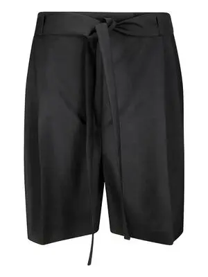 RÓHE Paperbag-waist Shorts - Black