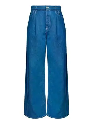Kenzo Pleat-detailed Jeans - Blue
