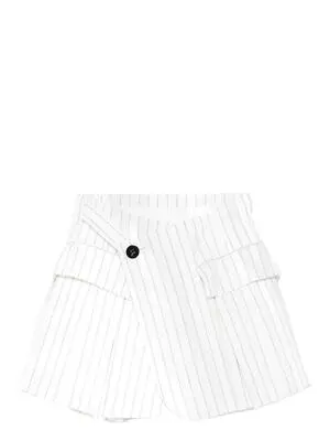 Sacai Striped Shorts - White
