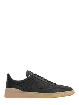 Valentino Garavani Upvillage Perforated Nappa Leather Low-top Sneakers - Black