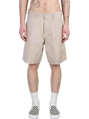 Carhartt Work In Progress Cotton Bermuda Shorts - Neutrals