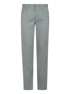 Canali Slim-cut Trousers - Grey