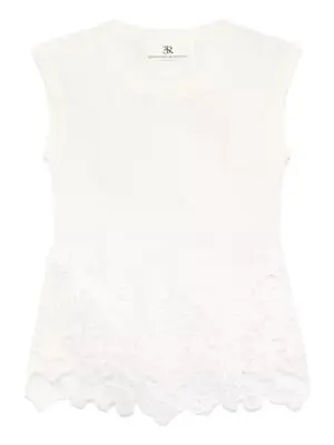 Ermanno Scervino Lace-detail Top - White