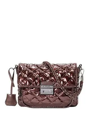 Mz Wallace Small Crosby Lock Crossbody - Bordeaux Lacquer