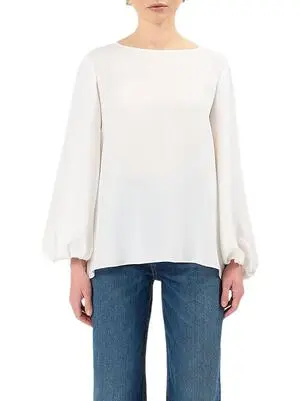 Careste Logan Voluminous Sleeve Top - Brilliant White