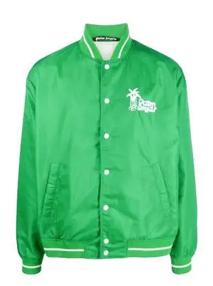 Palm Angels Douby Light Varsity Jacket - Green
