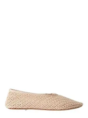 Staud Alba Crocheted Ballet Flats - Neutrals