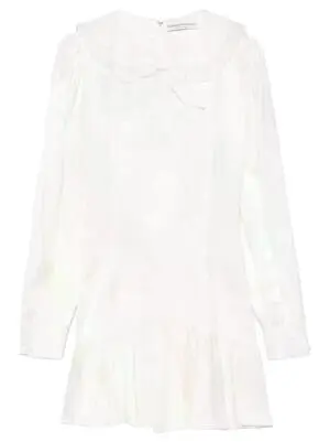 Alessandra Rich Jacquard Mini Dress - White