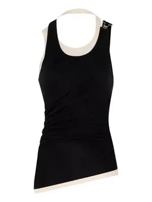 JEAN PAUL GAULTIER Layered Cotton Tank Top - Black