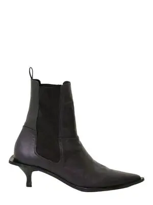 GLORIA COELHO Leather Boots - Black