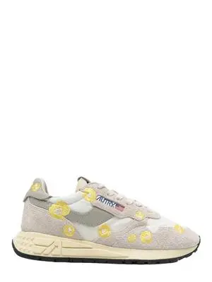 AUTRY Leather Sneakers Grey/yellow