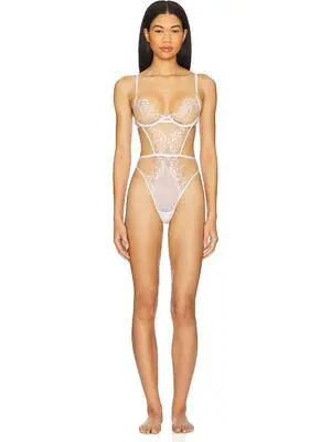 Bluebella Marisa Wired Bodysuit - White & Sheer