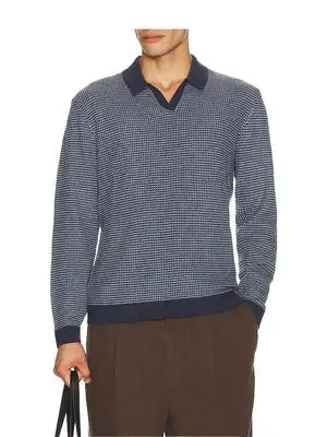 Marine Layer Marine Layer Liam Sweater Polo In Blue. Navy