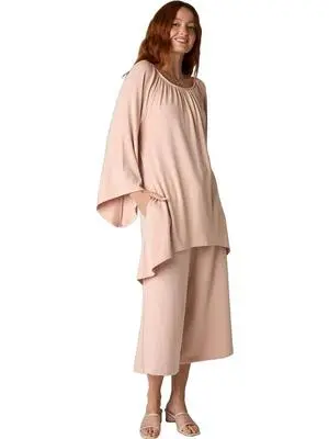 EAVOLU Peyto Off-Shoulder Tunic/Dress Rose Quartz