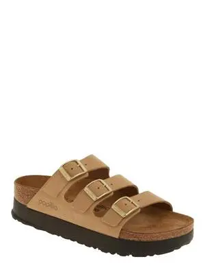 BIRKENSTOCK Birkenstock Florida Flex Platform Slide Sandal Beige