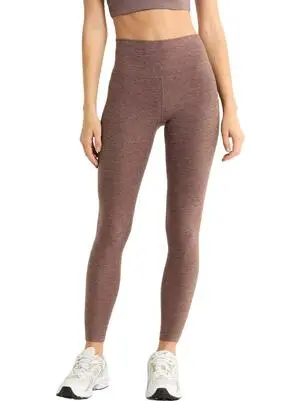 Zella Renew Mélange High Waist Leggings - Grey Plum Melange