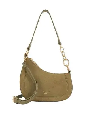 Dune London Direction Suede Shoulder Bag - Khaki
