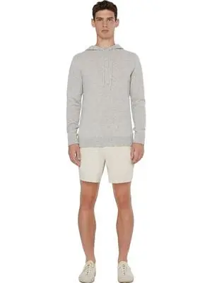 Onia 100% Cashmere Hooded Pullover Heather Grey