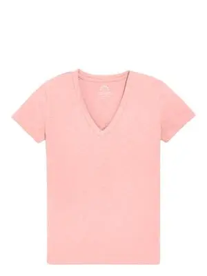 PRIMARY Primary Classic Slub V-Neck Tee Flamingo