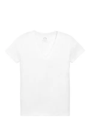 PRIMARY Primary Classic Slub V-Neck Tee White