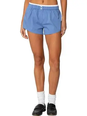 EDIKTED Danette Boxer Shorts - Blue