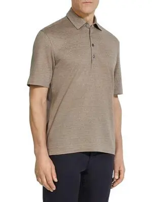 Zegna Linen Polo - Med Beige
