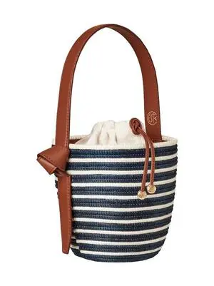 CESTA COLLECTIVE Woven Lunchpail Basket Bag - Full Breton