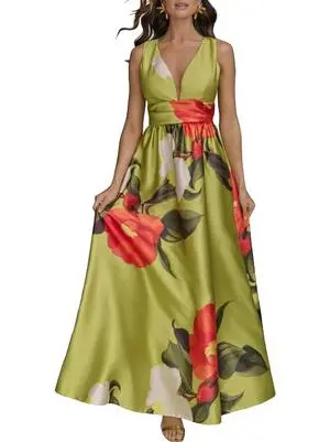 Donna Karan New York Floral Print A-line Dress - Smmr Citro
