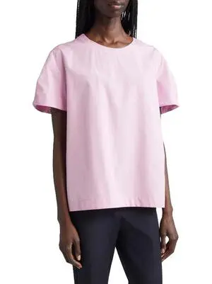 Max Mara Dahlia Puff-sleeve Top - Hydrangea Pink