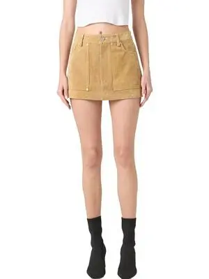 Blanknyc Suede Mini Skirt - Cinnamon Crunch
