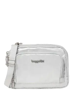 BAGGALLINI Trifecta Rfid Wallet Crossbody Bag - Silver Metallic