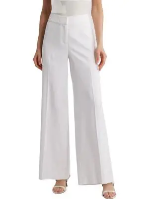 TAHARI ASL Wide Leg Trousers - White