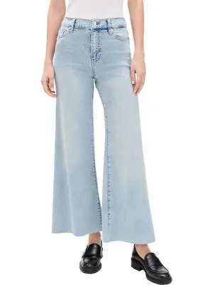 FRAME Le Palazzo Crop Jeans - Tribute Raw After