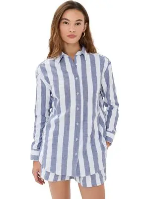 LE BOP Cecillia Button Down - Nautical Stripe