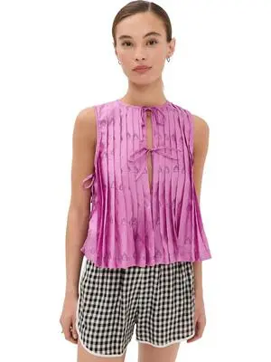 Alix Of Bohemia Rhoe Heart Top - Fuchsia