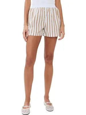 LE BOP Cecillia Board Boxer Shorts - Khaki Stripe