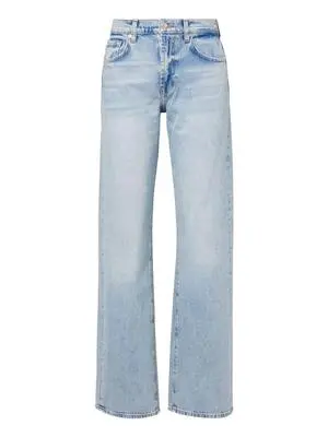 7 For All Mankind Tess High-rise Straight Jeans - Blue