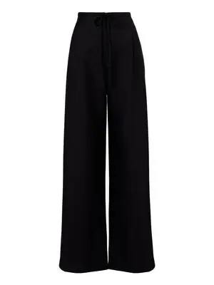 RÓHE Wool And Mohair Wide-leg Trousers - Black