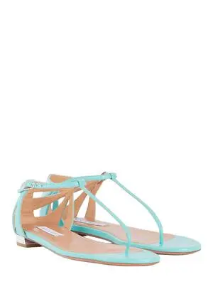 AQUAZZURA Aquazzura Leather Slingback Sandals Blue