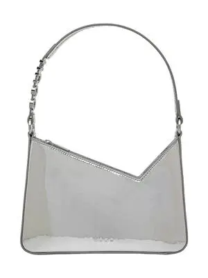 Hugo Laminated Shoulder Bag - Silver