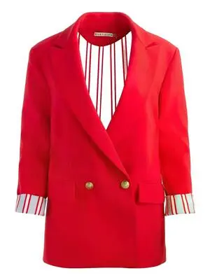 Alice + Olivia Arias Double-breasted Blazer - Red