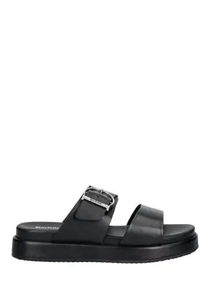Barbour Leather Slides - Black