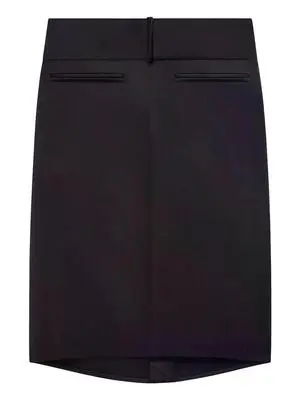 COURREGES Oblique Midi Skirt - Black