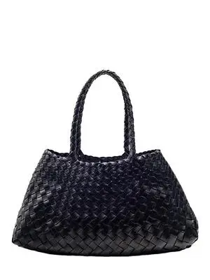 Dragon Diffusion Santa Croce Big Leather Tote Bag Black