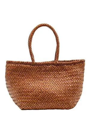 Dragon Diffusion Grace Small Leather Basket - Tan