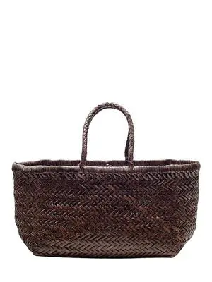 Dragon Diffusion Triple Jump Small Basket Bag - Dark Brown