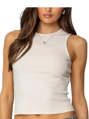EDIKTED Calliope Cut Out Top - Cream
